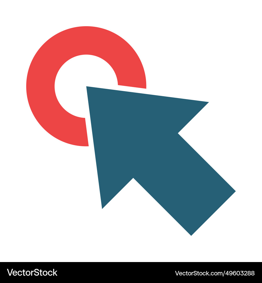 Click glyph two color icons for personal Vector Image