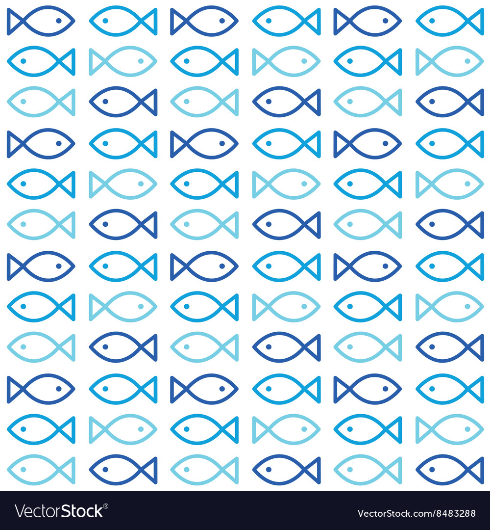 Fish pattern Royalty Free Vector Image - VectorStock