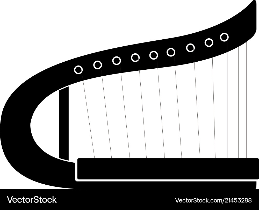 Isolated harp musical instrument icon Royalty Free Vector