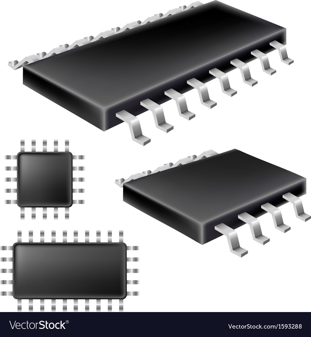 Microchip set Royalty Free Vector Image - VectorStock Microchip set Royalty Free Vector Image - VectorStock
