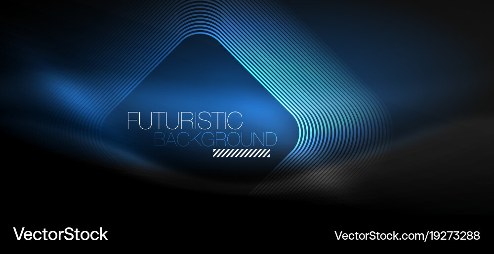 Neon glowing techno lines Royalty Free Vector Image