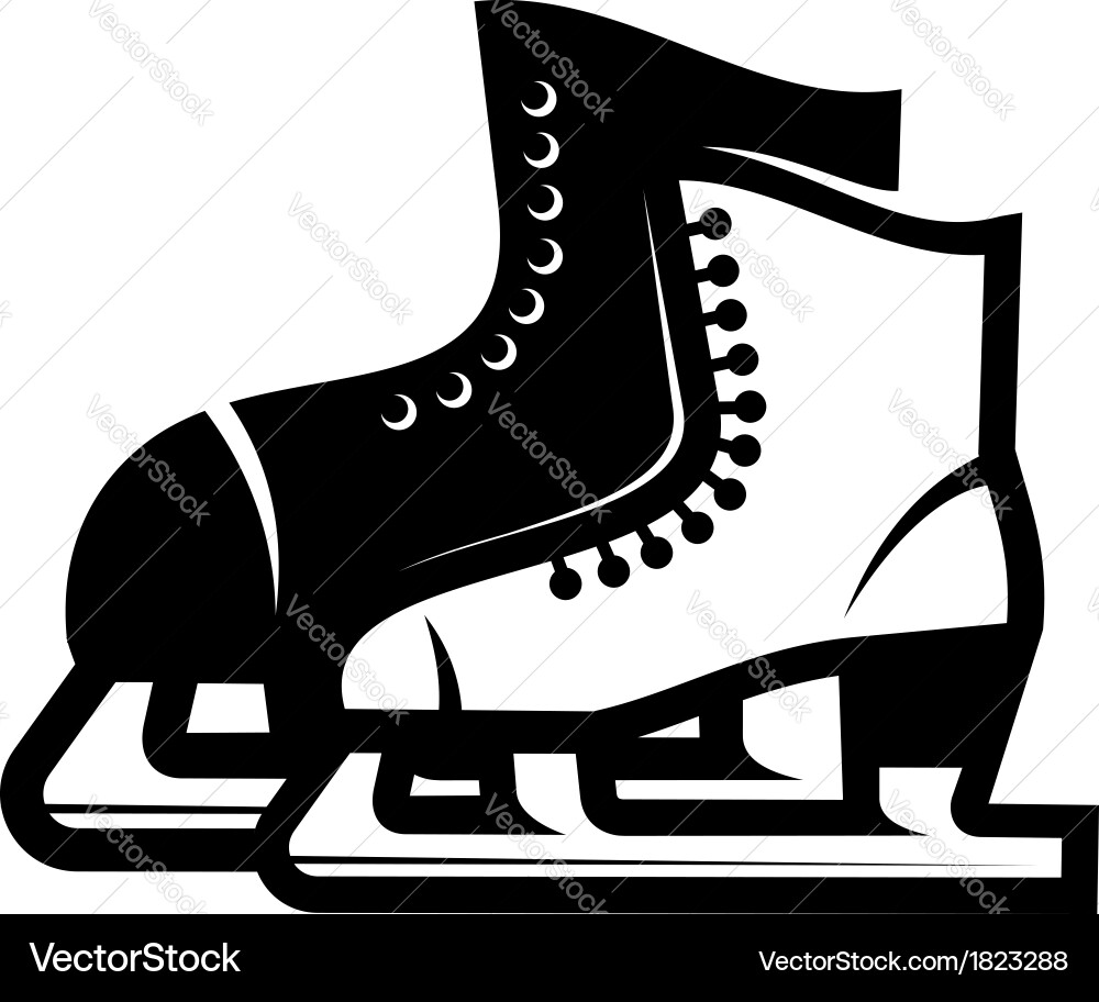 Pair of ice skates Royalty Free Vector Image - VectorStock