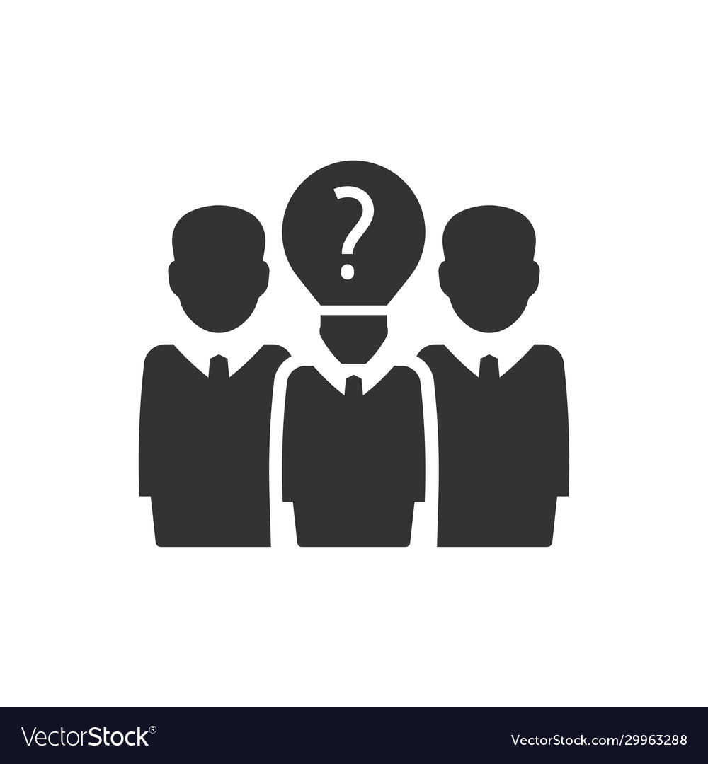 Problem solving team icon Royalty Free Vector Image