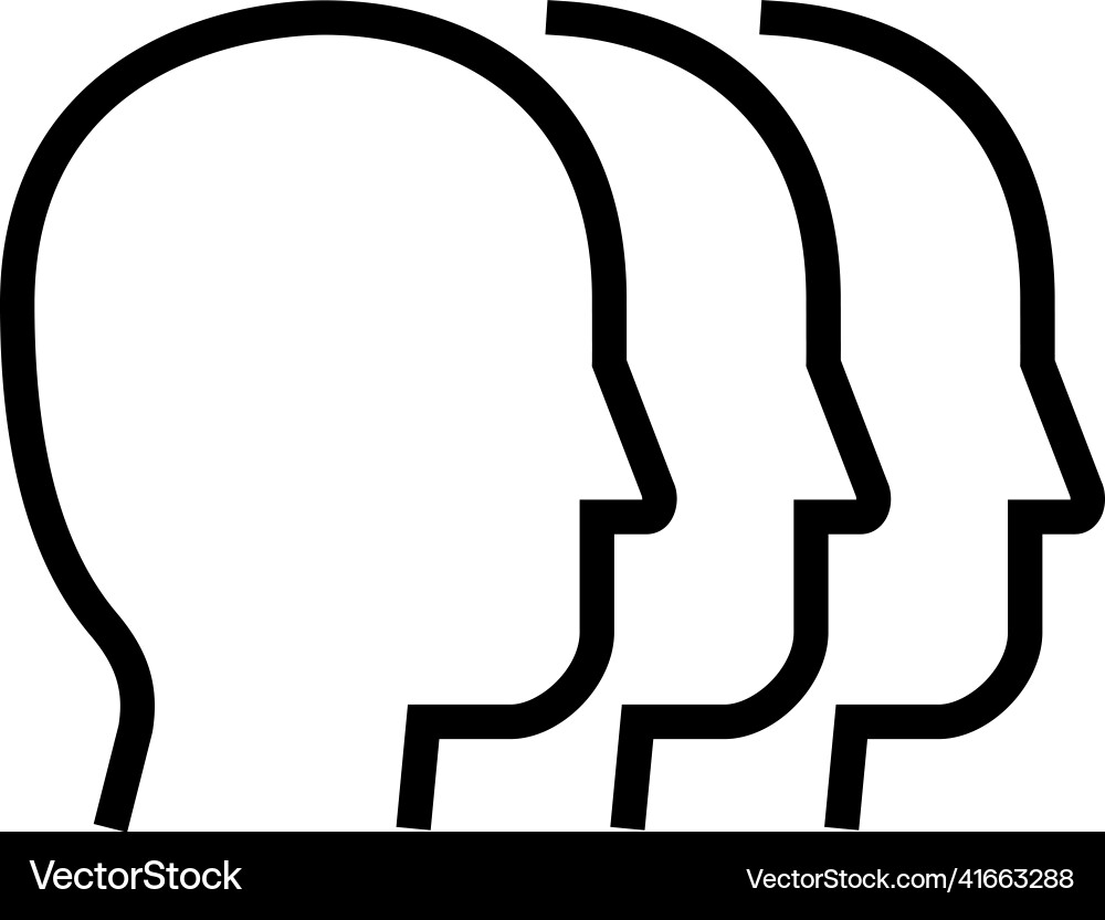 Skin color line icon Royalty Free Vector Image