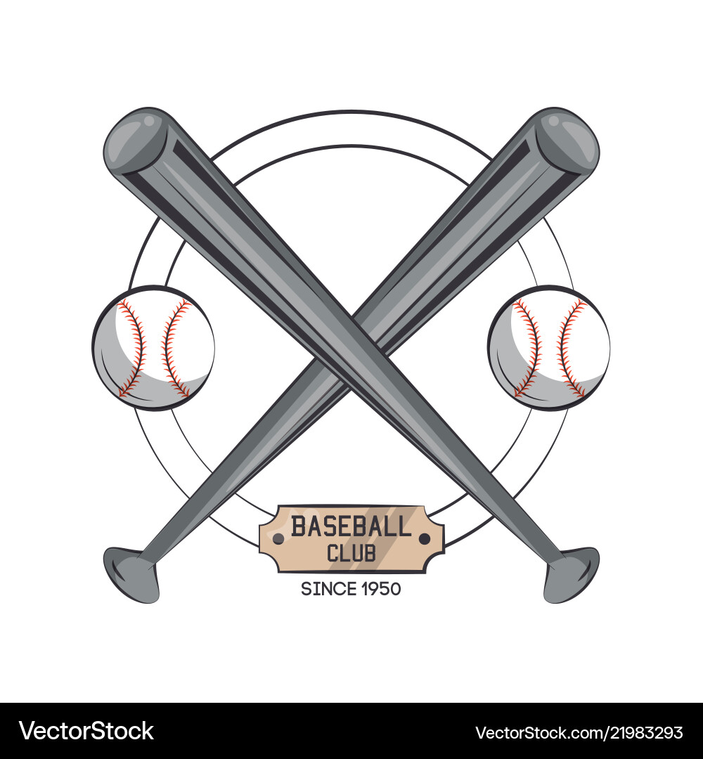 Baseball sport club Royalty Free Vector Image - VectorStock
