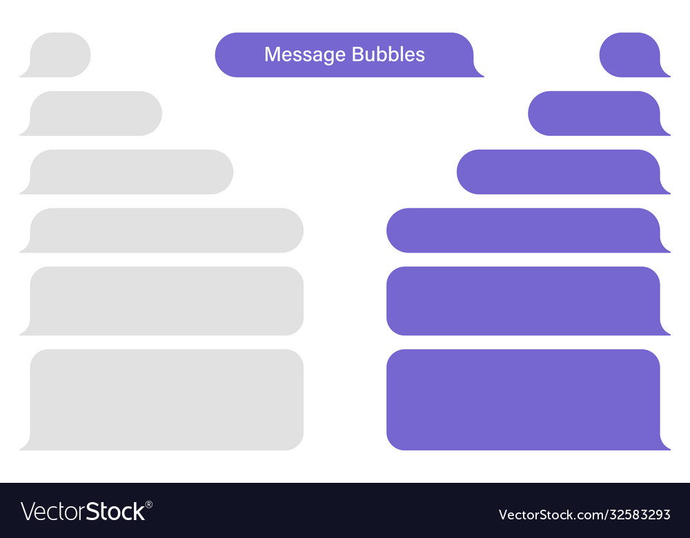 Blank message bubbles chat or messenger Royalty Free Vector