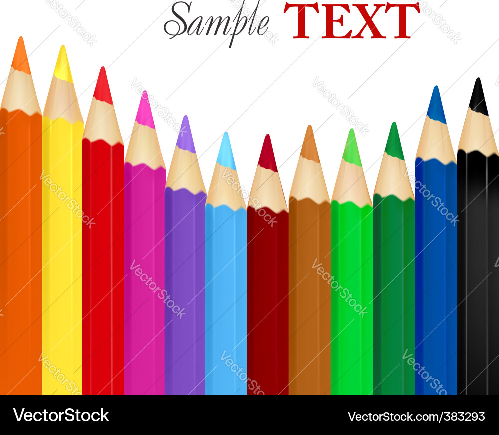 Color pencils Royalty Free Vector Image - VectorStock