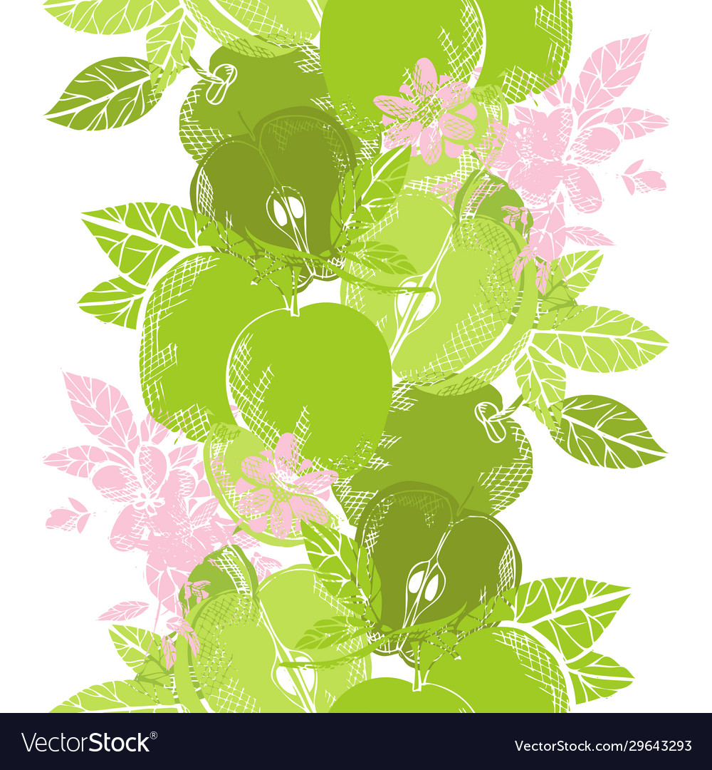 Fruit seamless pattern Royalty Free Vector Image