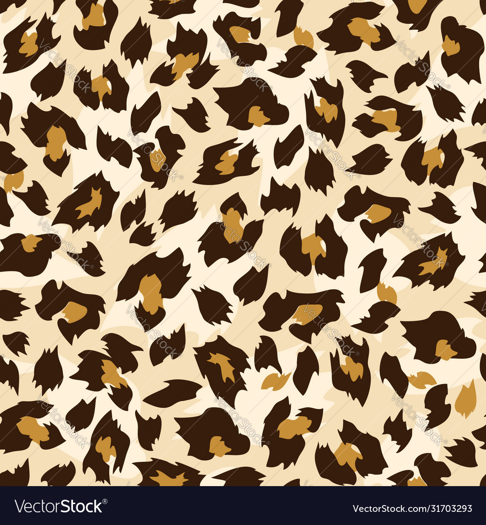 Leopard seamless pattern Royalty Free Vector Image