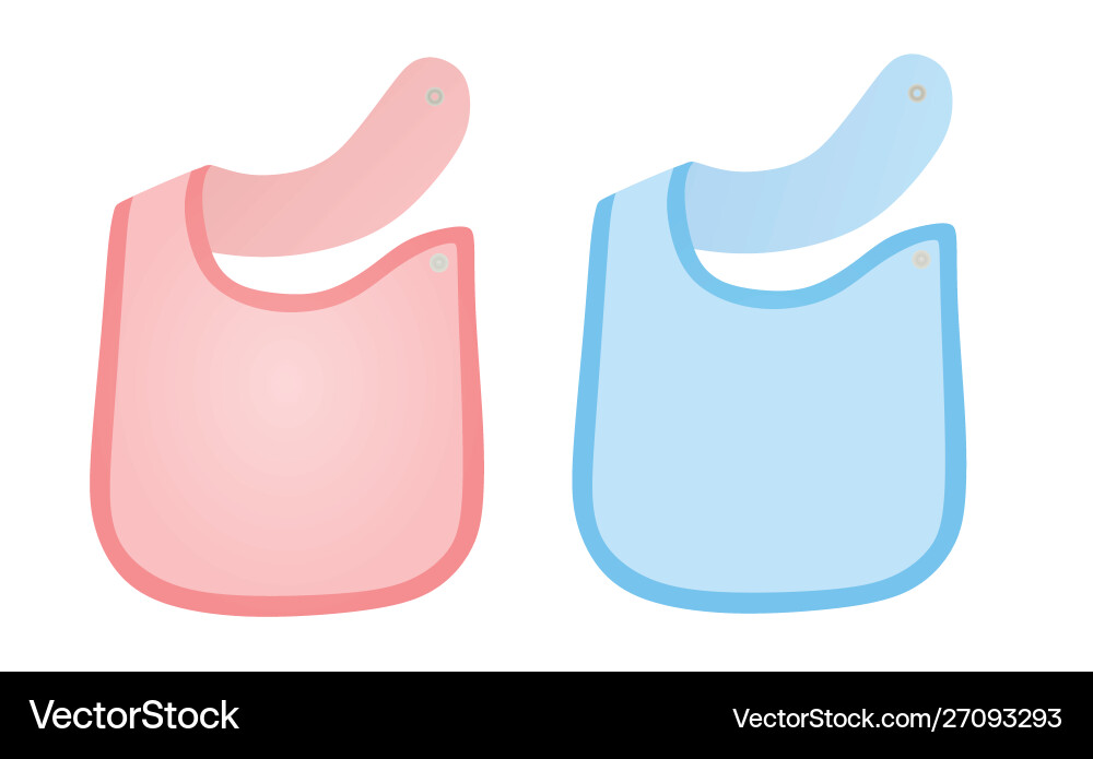 Pink and blue baby apron set Royalty Free Vector Image