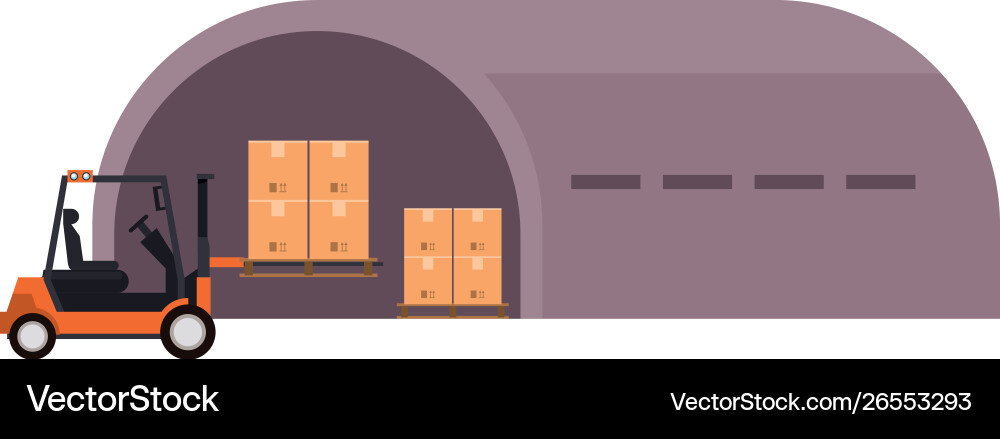 Shipping logistic delivery cargo cartoon Vector Image