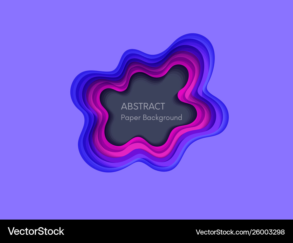 Abstract 3d background with papercut shapes paper Vector Image