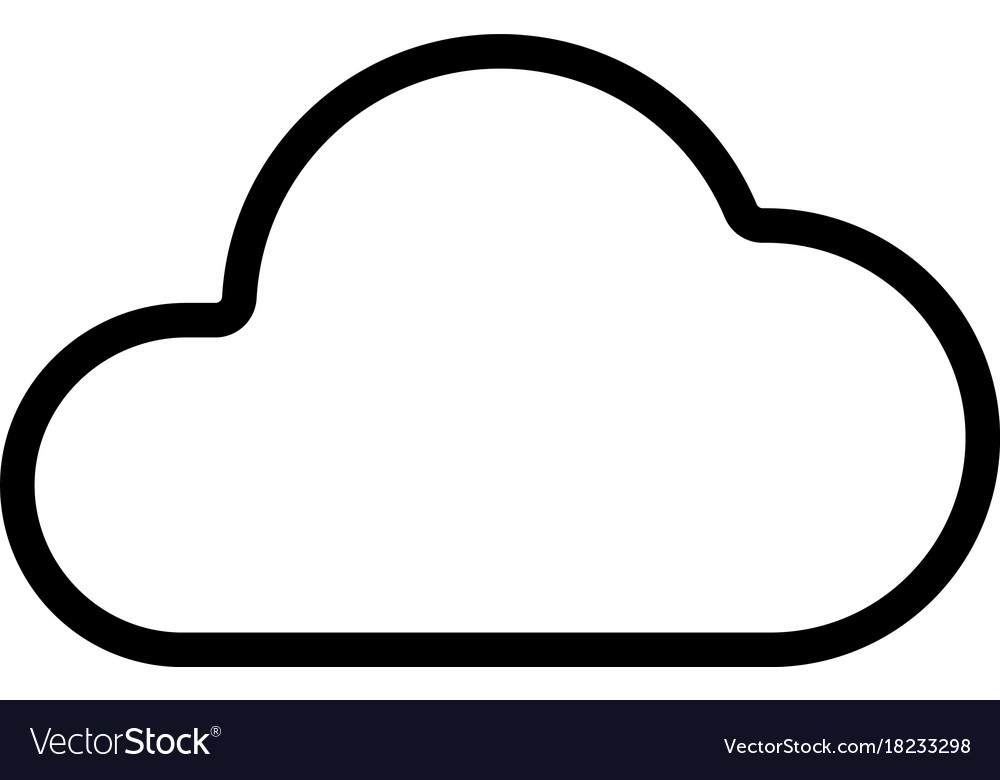 Cloud line icon Royalty Free Vector Image - VectorStock