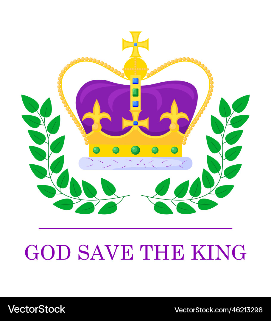 Poster with crown and inscription Royalty Free Vector Image
