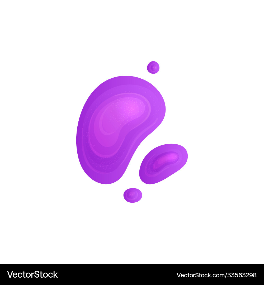 Purple paint blob isolated on white background Vector Image
