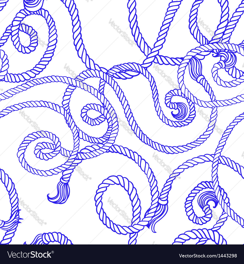 Seamless pattern with ropes Royalty Free Vector Image