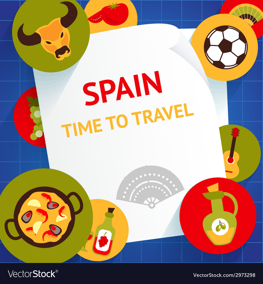 Spain background template Royalty Free Vector Image