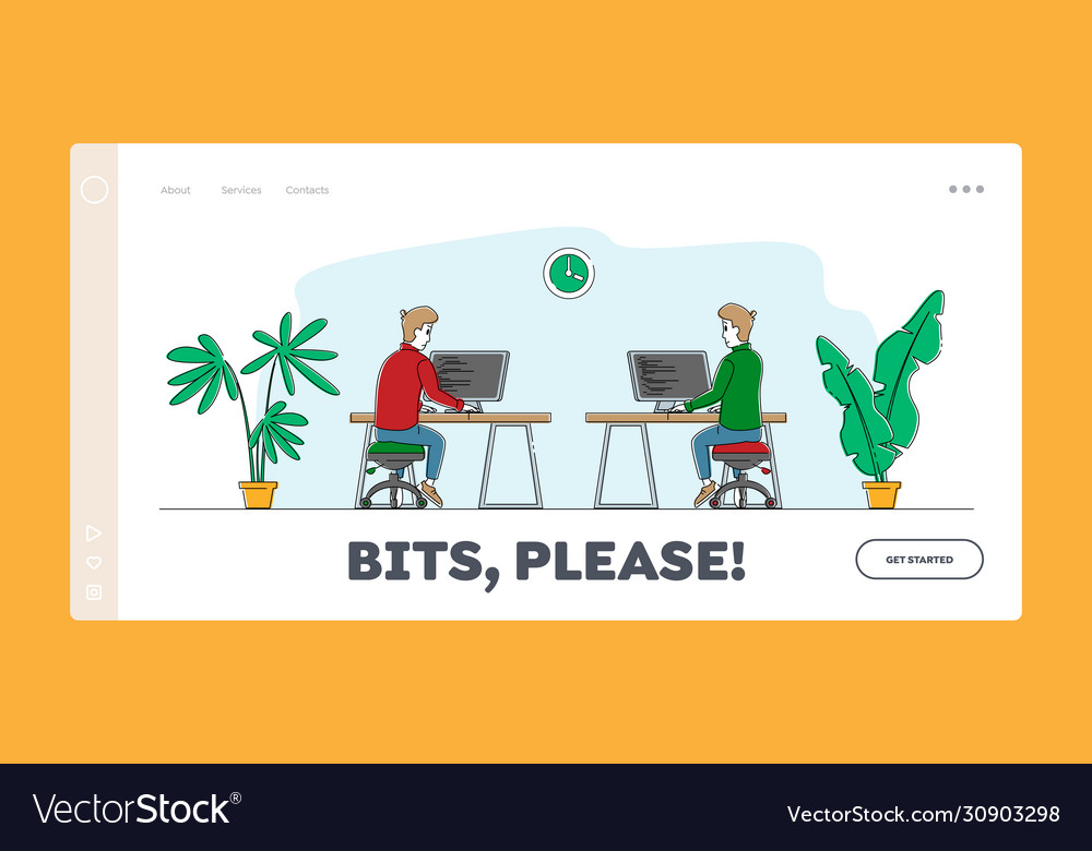 Technical application software development work Vector Image