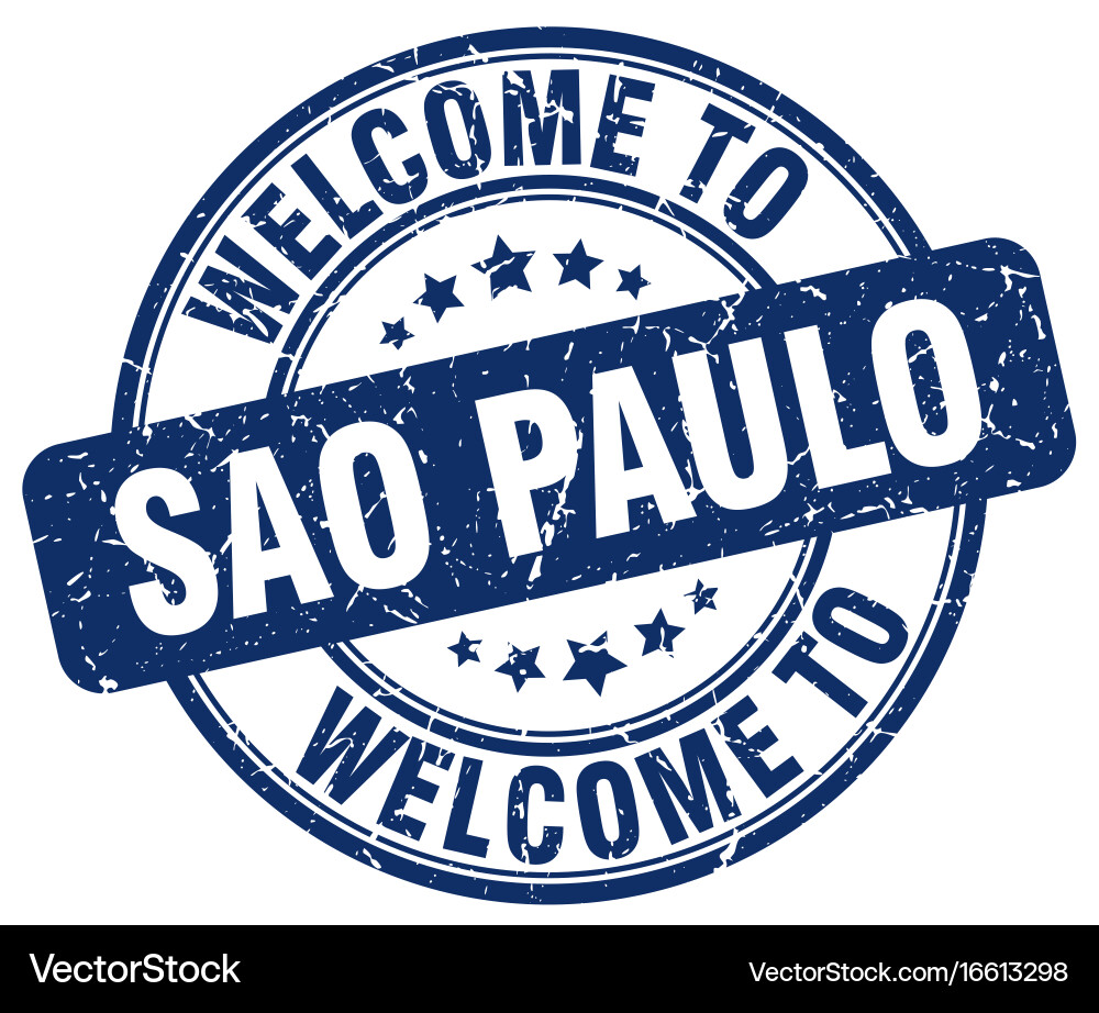 Welcome to sao paulo Royalty Free Vector Image