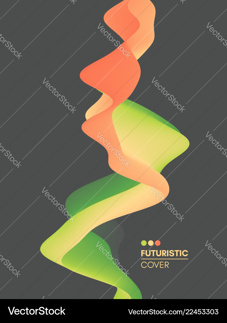 Abstract wavy background for banner flyer cover Vector Image