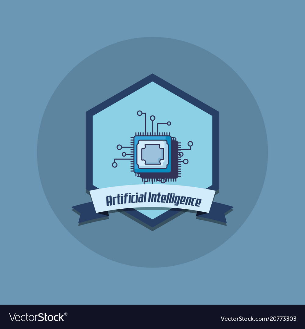 Artificial intelligence design Royalty Free Vector Image