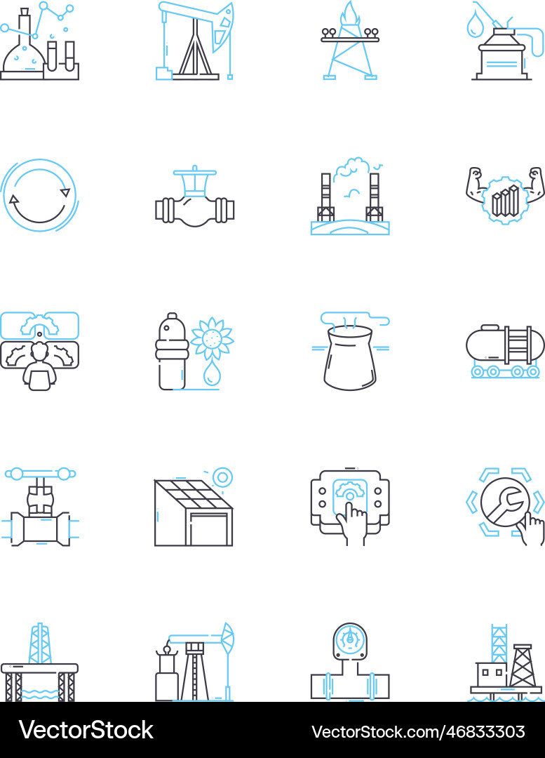 Commercial trade linear icons set commerce Vector Image