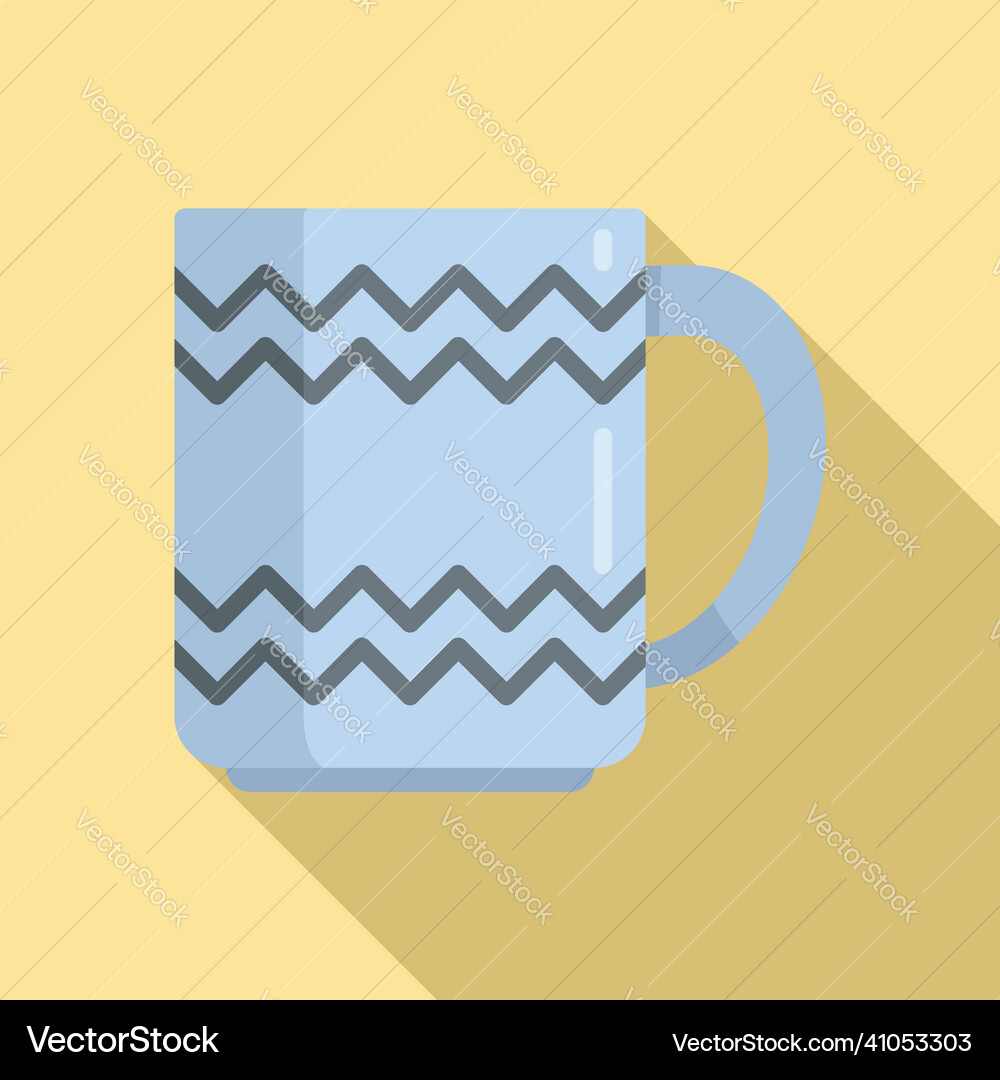 Food mug icon flat coffee cup Royalty Free Vector Image