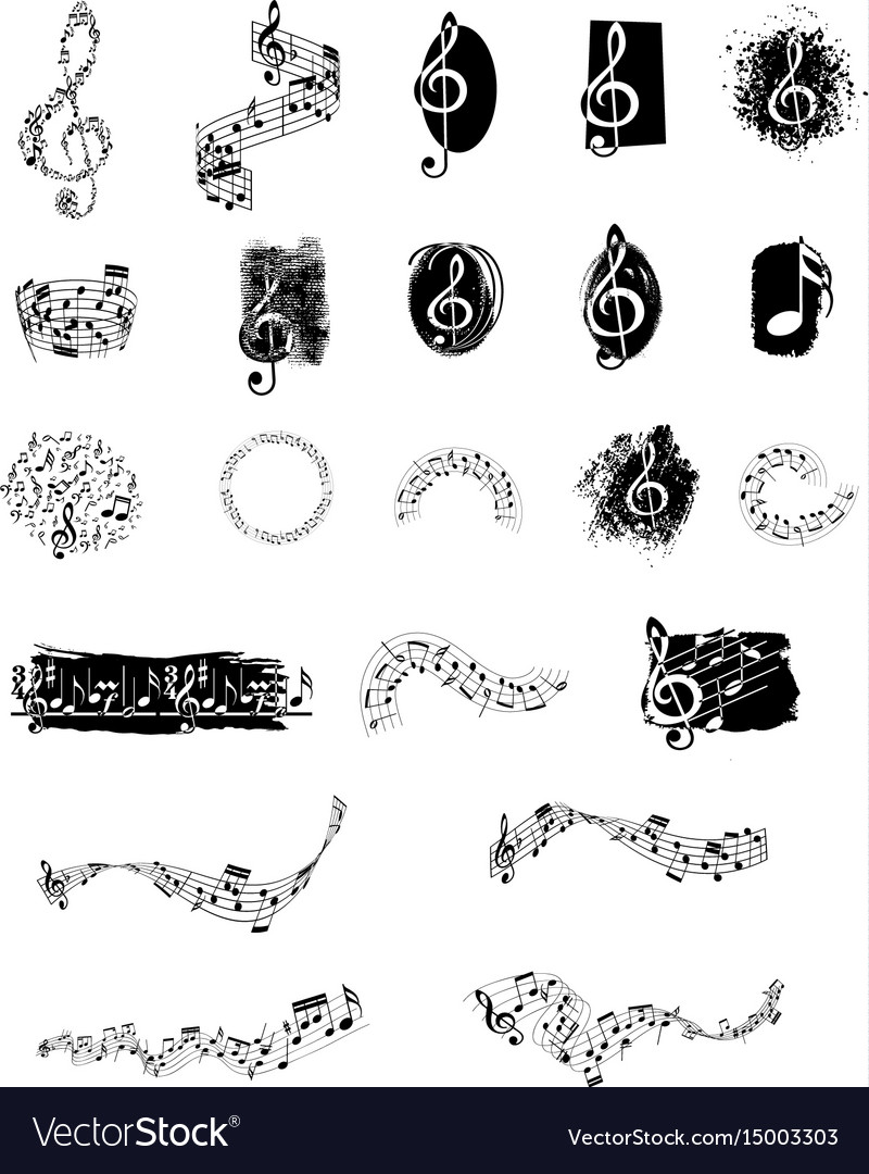 Music notes Royalty Free Vector Image - VectorStock