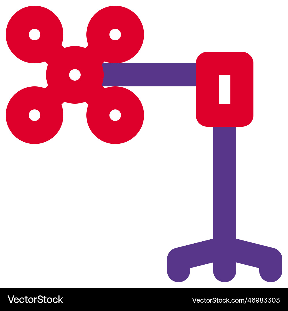 Overhead light used in operation theatre Vector Image