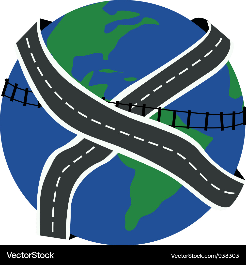 Roads of the earth Royalty Free Vector Image - VectorStock
