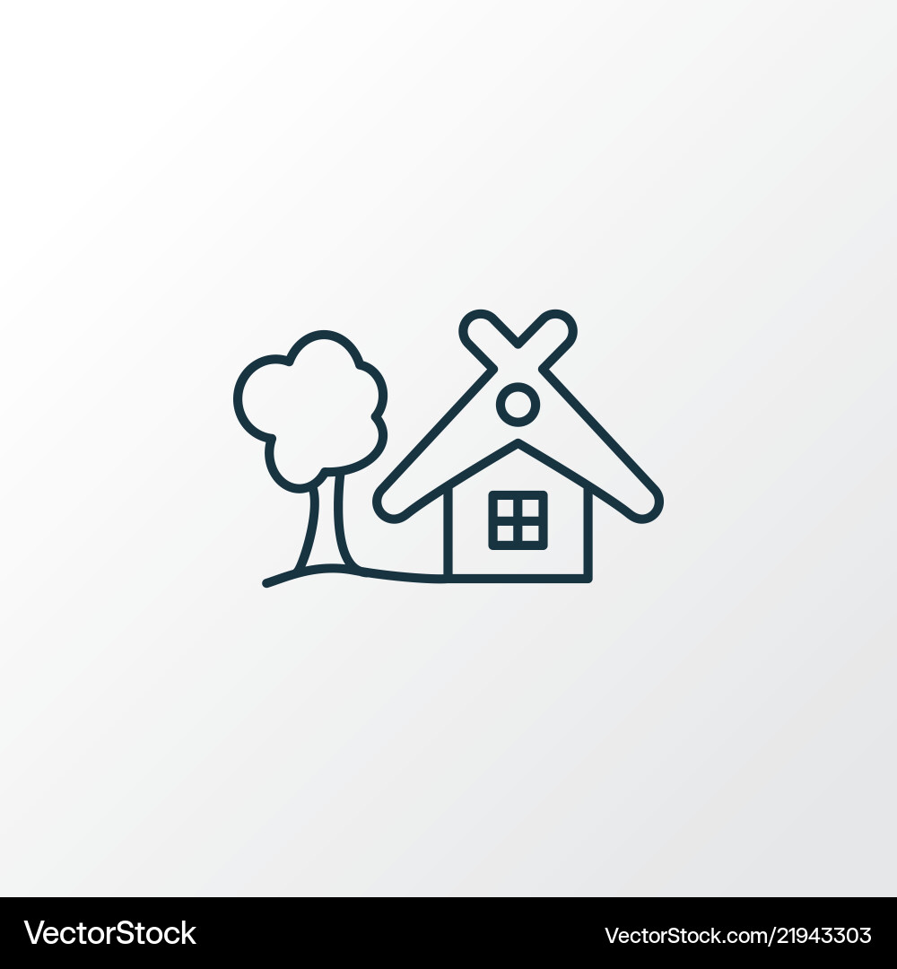 Small hut icon line symbol premium quality Vector Image