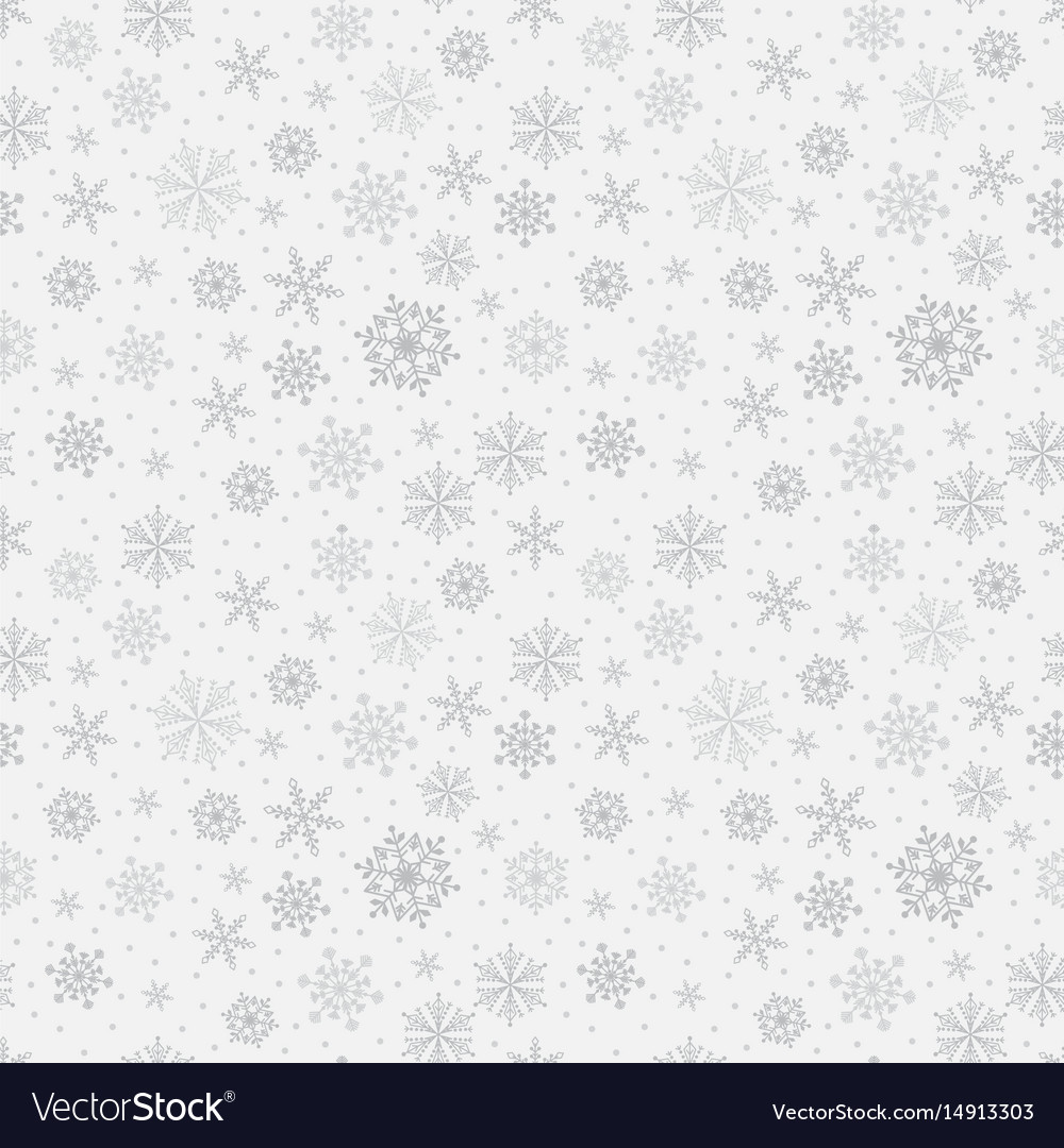 Snowflake seamless pattern Royalty Free Vector Image