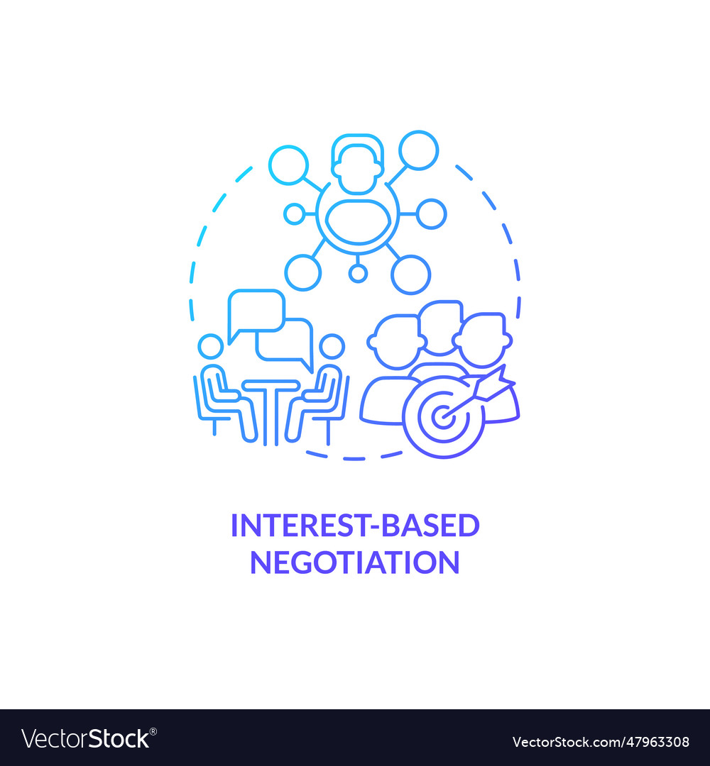 2d gradient interest based negotiation icon Vector Image 2d gradient interest based negotiation icon Vector Image