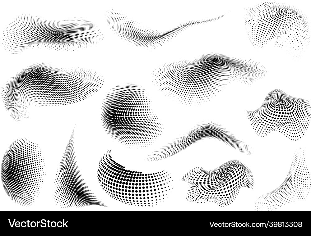 Abstract halftone dots pattern Royalty Free Vector Image