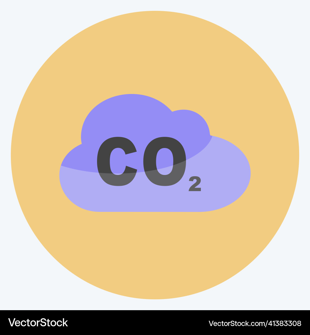 Carbon dioxide gas icon in trendy flat style Vector Image