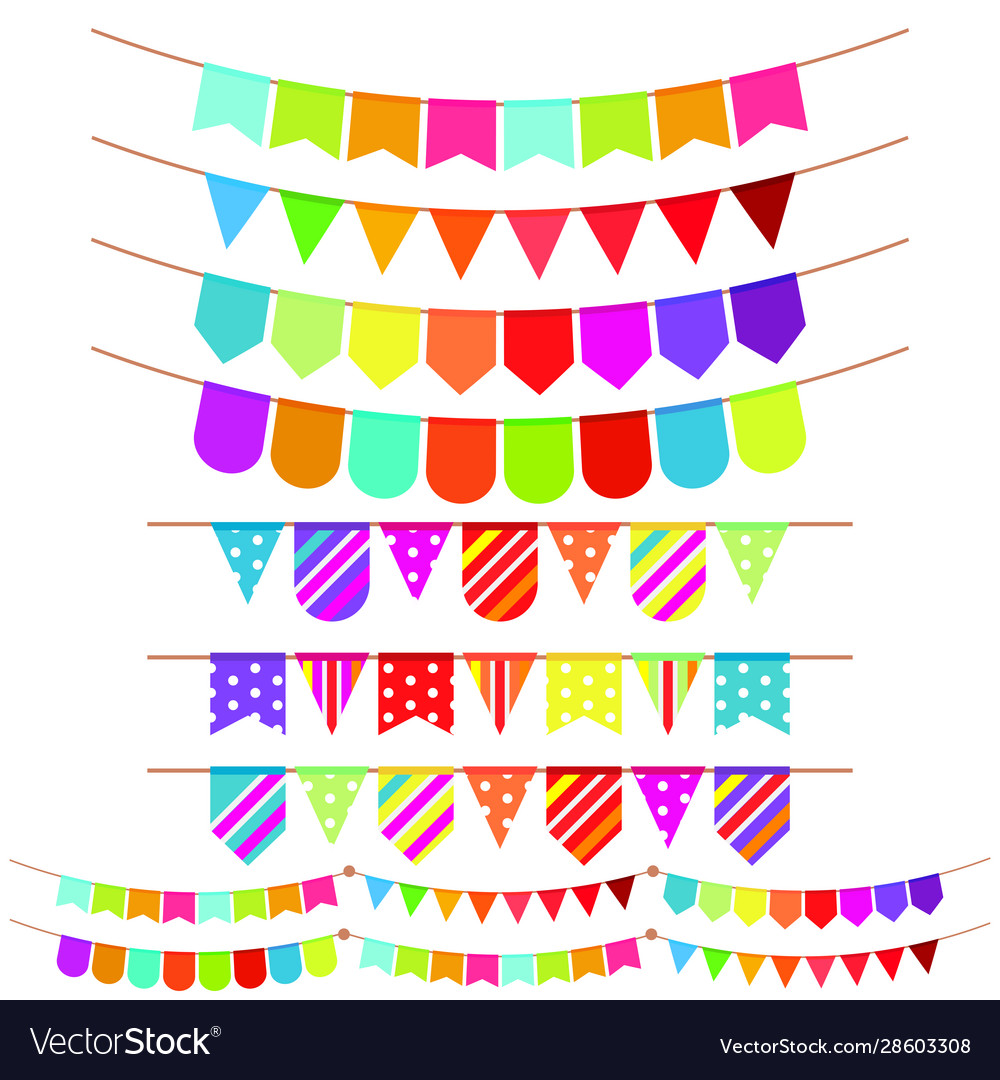 Colorful festival flag carnival Royalty Free Vector Image