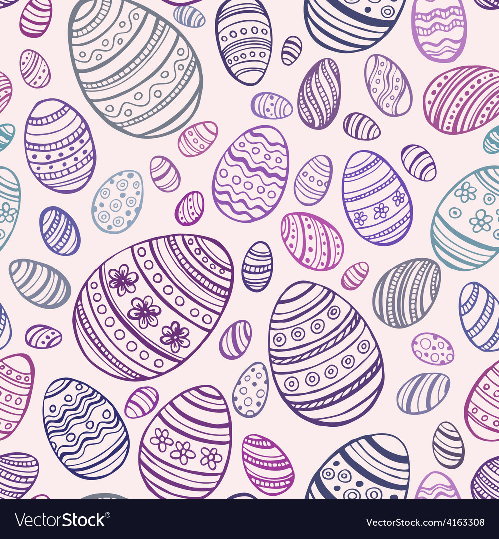 Easter egg seamless pattern Royalty Free Vector Image