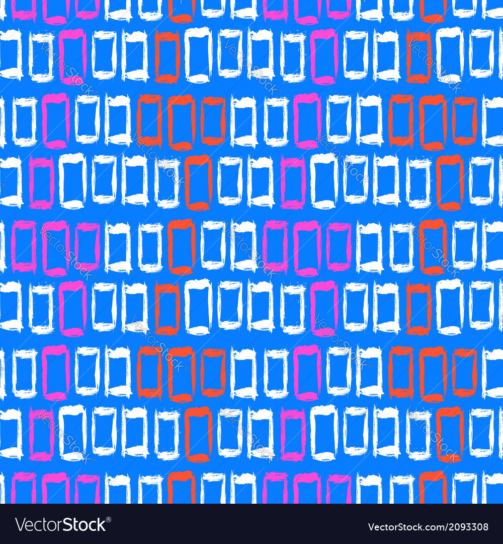 Geometric pattern with small hand painted squares Vector Image