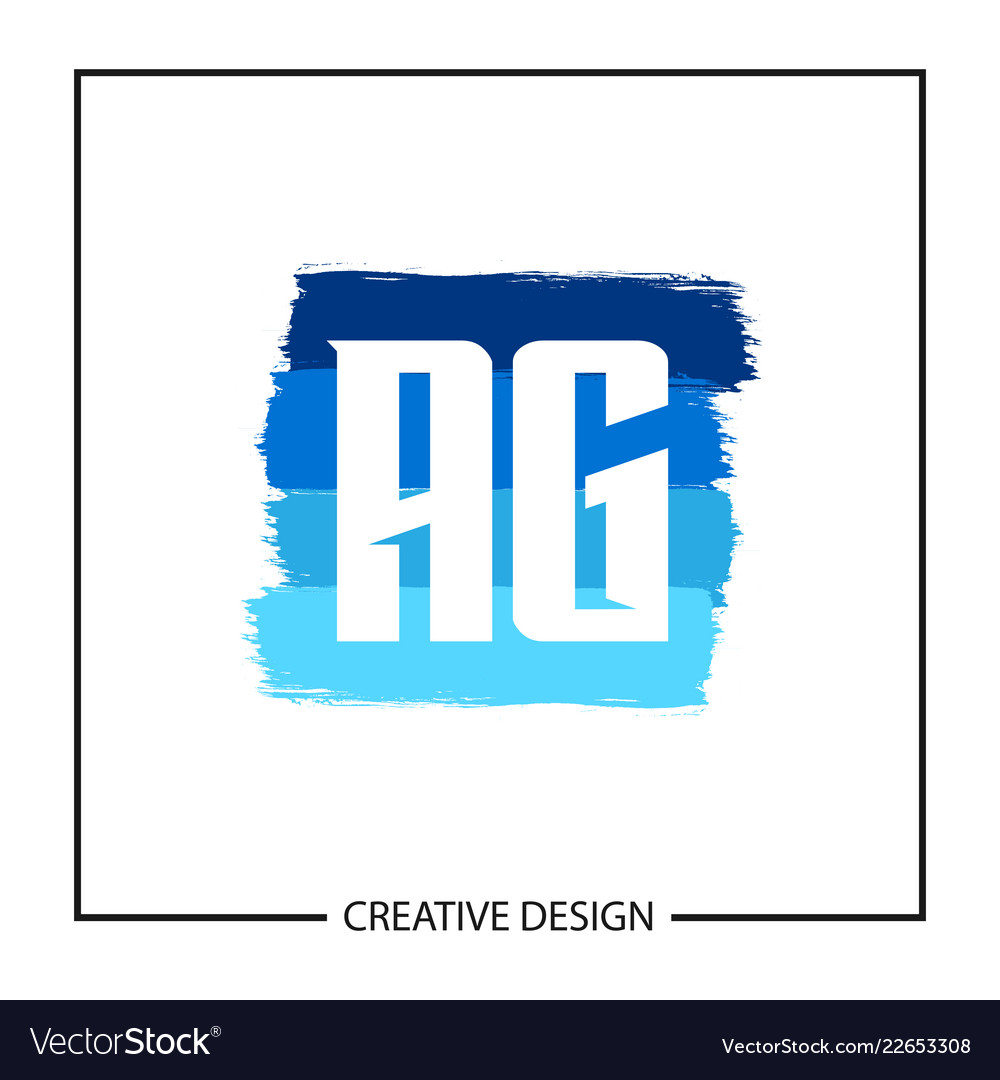 Initial letter ag logo template design Royalty Free Vector