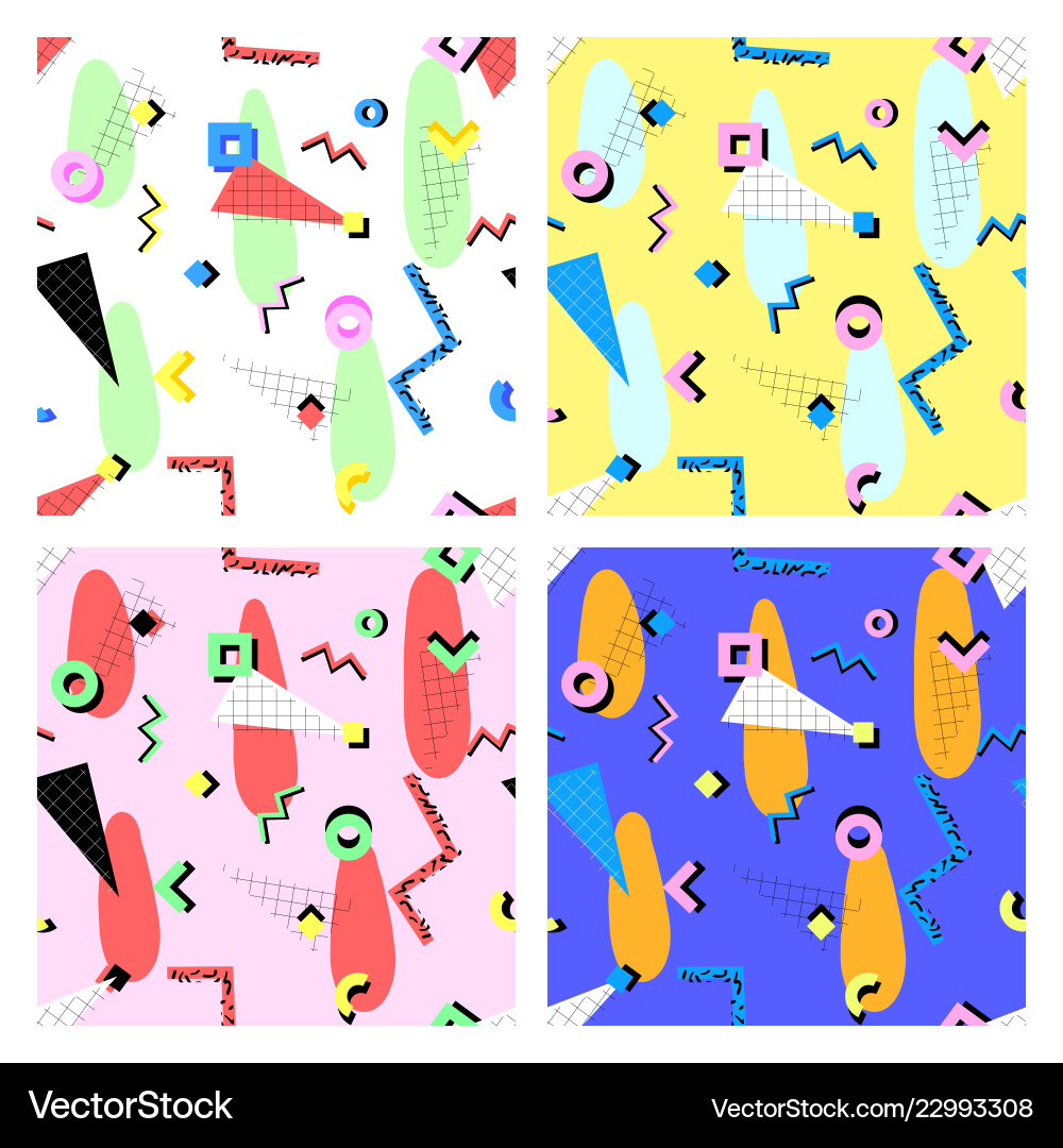 Memphis pattern 80s Royalty Free Vector Image - VectorStock