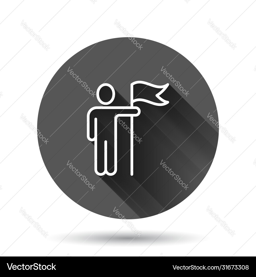 People with flag icon in flat style victory Vector Image
