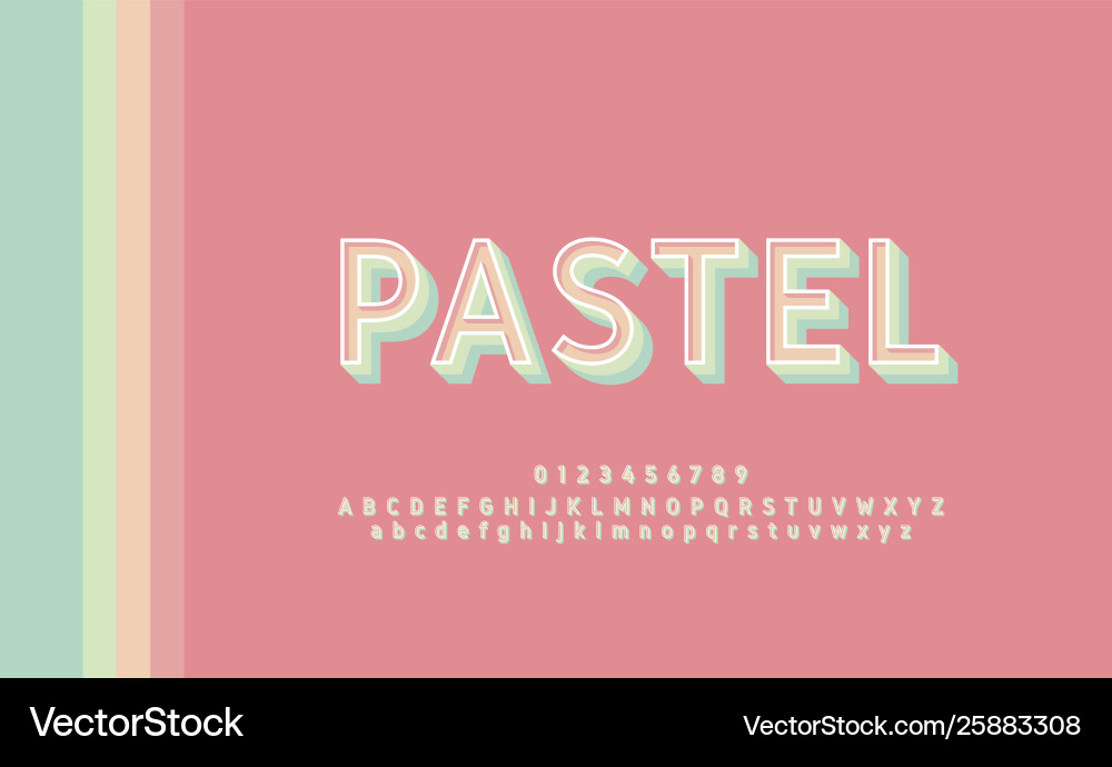 Typography retro classic stylish pastel color Vector Image