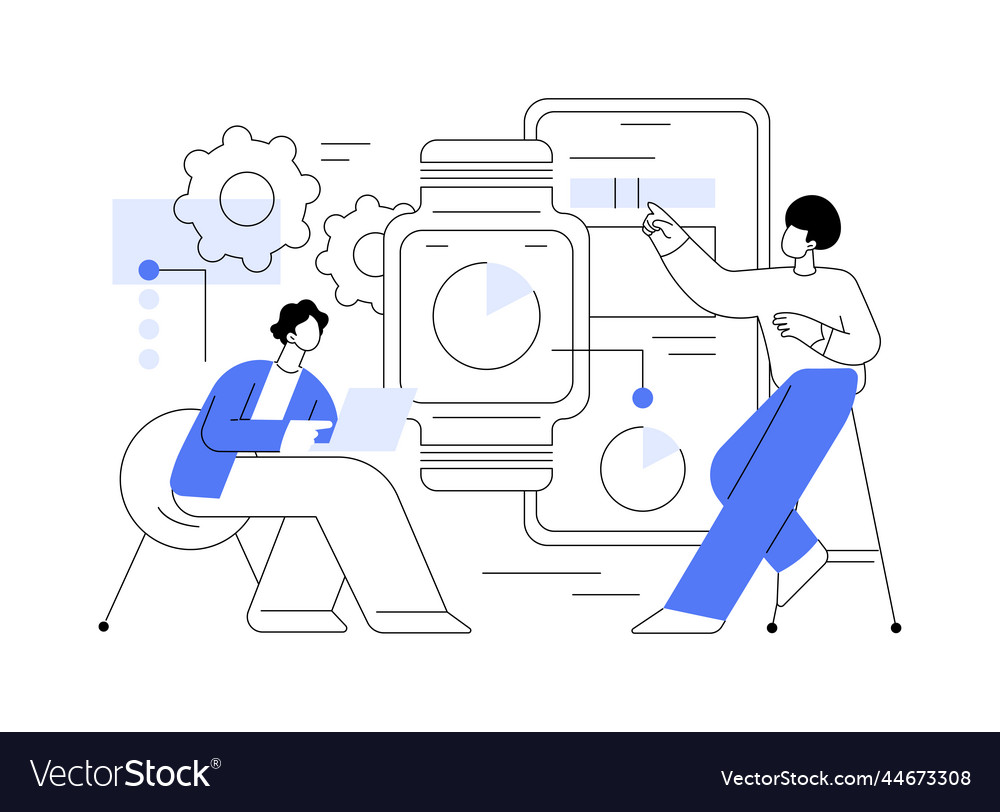 Wearable Mobile App Development Abstract Concept Vector Image
