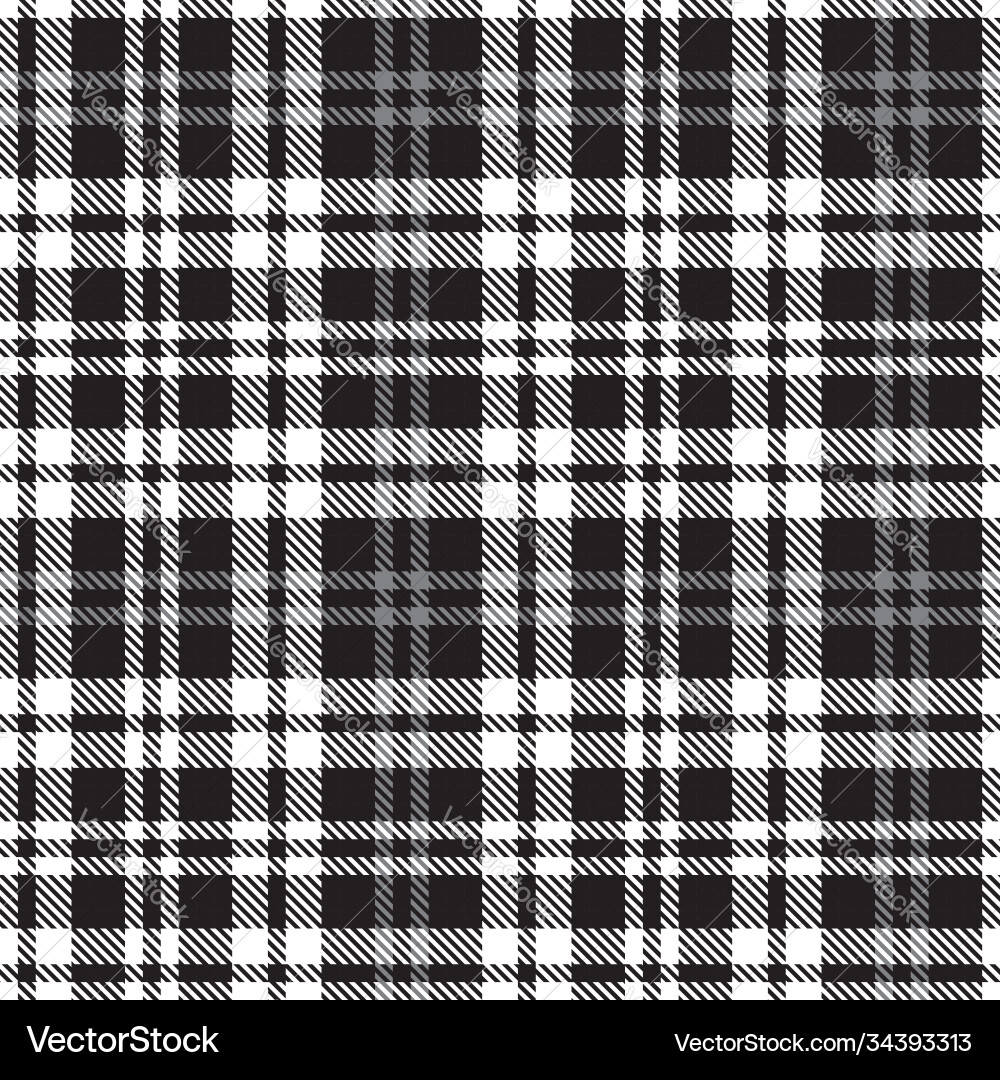 Black and white glen plaid textured seamless Vector Image