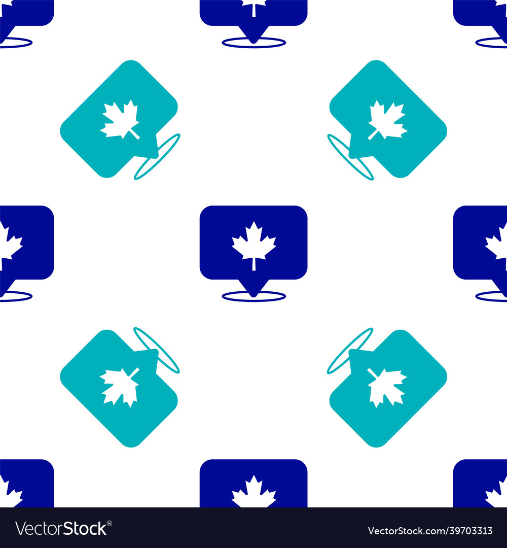 Blue canadian maple leaf icon isolated seamless Vector Image