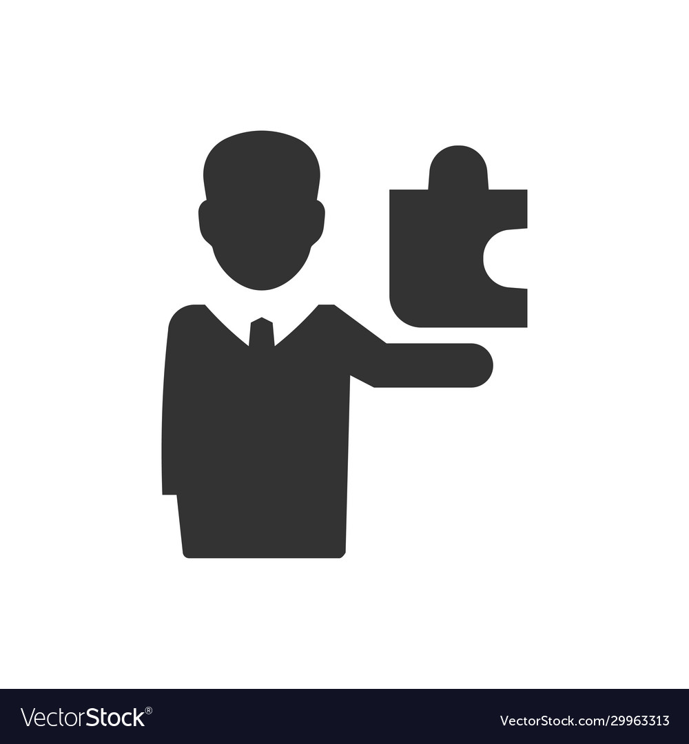 Business problem solving icon Royalty Free Vector Image