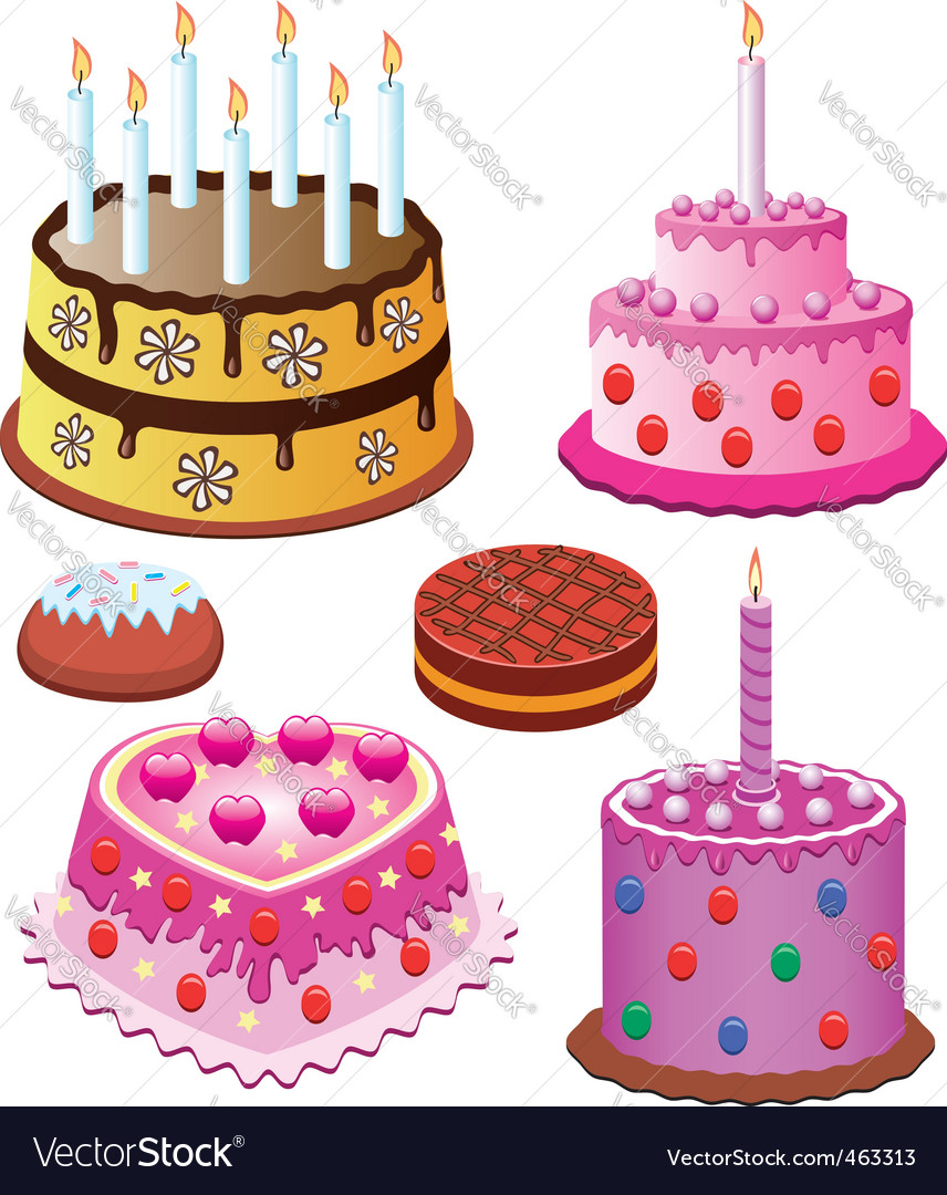 Cakes Royalty Free Vector Image - VectorStock