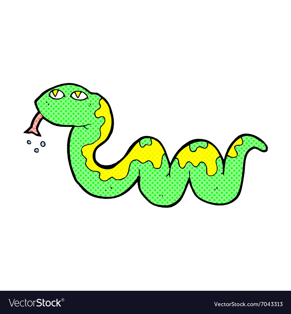Comic cartoon snake Royalty Free Vector Image - VectorStock