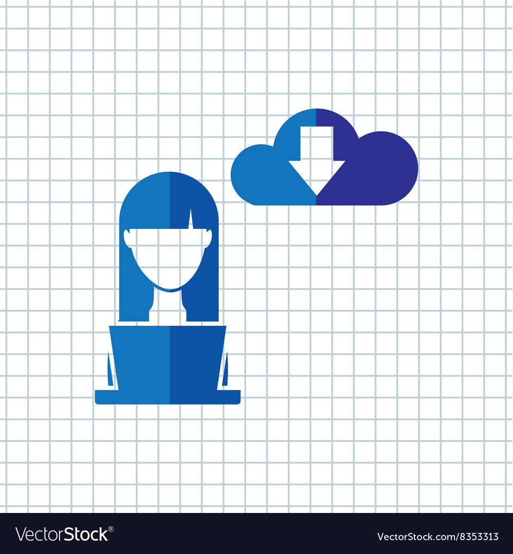 Computer user design Royalty Free Vector Image