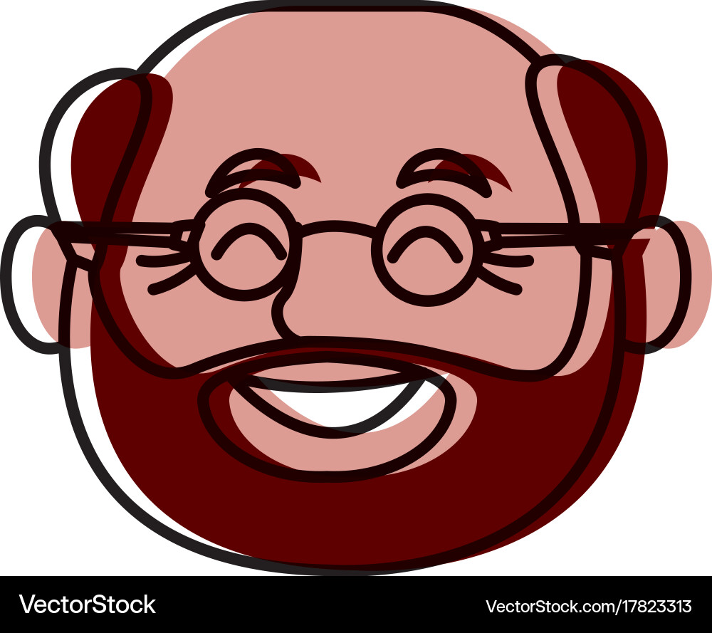 Cute grandfather cartoon Royalty Free Vector Image